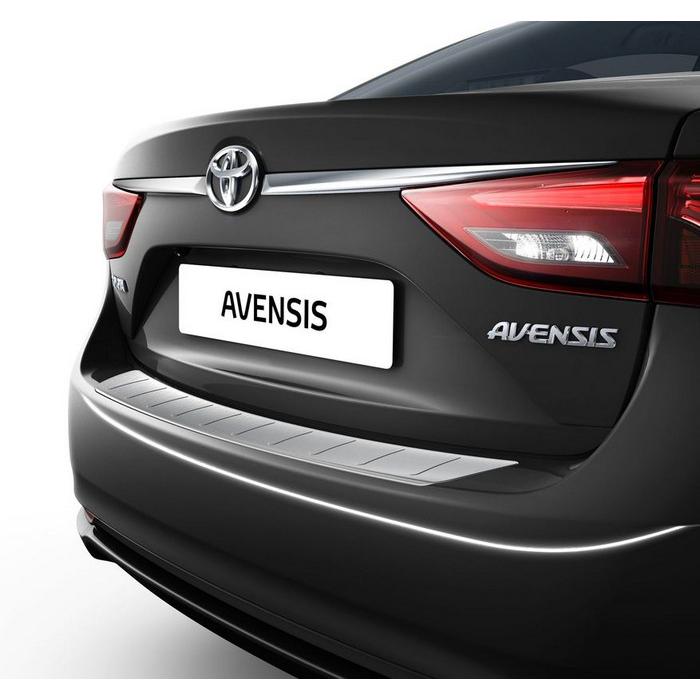 Toyota Avensis 2015-2019 Rear Bumper Protection Plate-Brushed Saloon ...