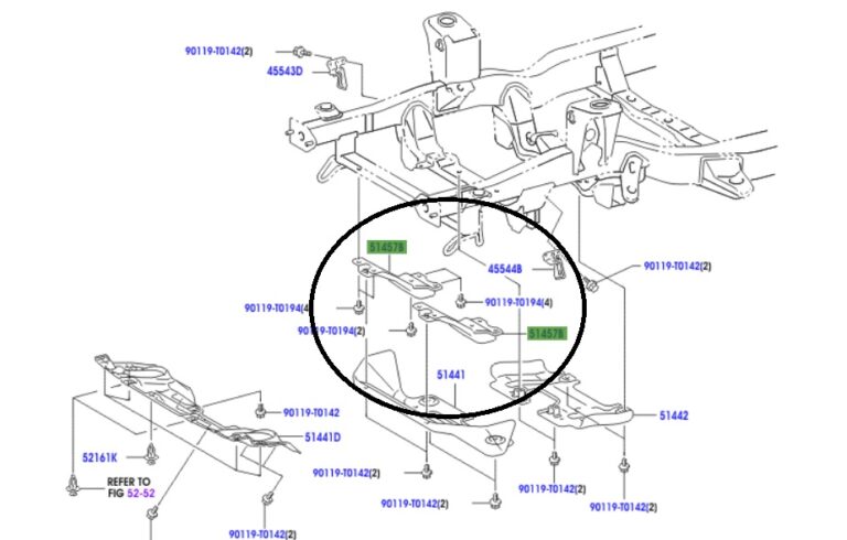 Toyota Hilux 2011-2015 Front Side Member To Front Suspension ...