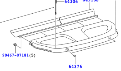 Toyota Verso-s 2010-2015 Panel Assy, Package Tray Trim - Toyota Parts ...