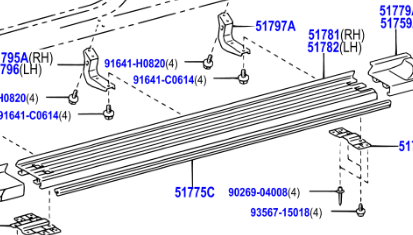 Toyota Land Cruiser 2002-2009 Panel, Step, LH, Step-Wide - Toyota Parts ...