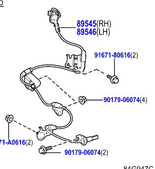 Toyota RAV4 2012-2019 Sensor, Speed, Rear RH - Toyota Parts Direct