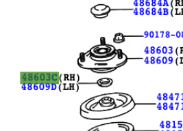 Toyota Celica 1999-2005 Seal Dust For Front Suspension Support RH ...