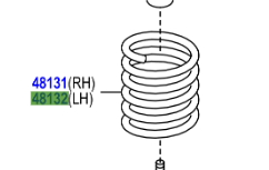 Toyota GT86 2012-2016 Spring, Front Coil, LH - Toyota Parts Direct