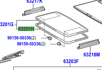 Toyota Rav4 2005-2012 Weatherstrip, Sliding Roof, Moon Roof - Toyota ...