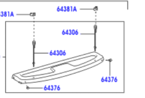 Toyota Yaris 2005-2011 Panel Assy, Package Tray Trim - Toyota Parts Direct