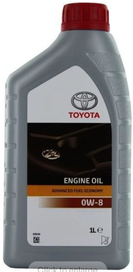Toyota 0W-8 Engine Oil 1ltr - Toyota Parts Direct