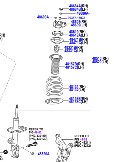 Toyota Verso 2009-2017 Absorber Assy, Shock, Front LH - Toyota Parts Direct