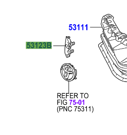 Toyota Yaris/Hybrid 2011-2014 Moulding, Radiator Grille Side, RH ...