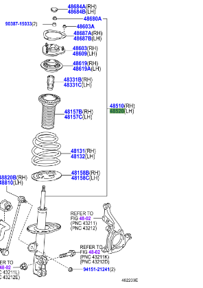 Toyota Rav4 2005-2012 Front Left Shock Absorber - Toyota Parts Direct