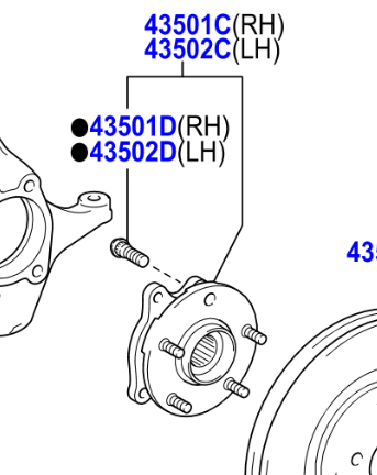 Toyota Auris/Hybrid 2012-2018 Hub Sub-Assy, Front Axle - Toyota Parts ...