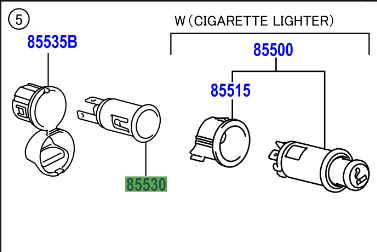 Toyota Yaris/Hybrid 2014-2020 Socket Assy, Power Outlet - Toyota Parts Direct