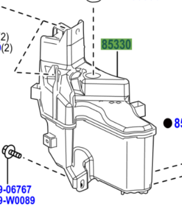 Toyota Corolla 2019- Jar Assy, Windshield Washer - Toyota Parts Direct