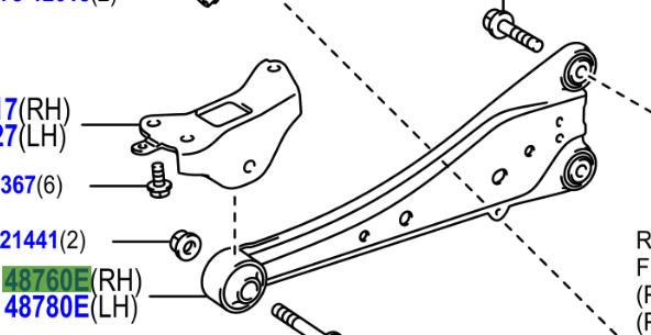 Toyota Rav4 2005-2012 Trailing Arm Assy Rear - Toyota Parts Direct