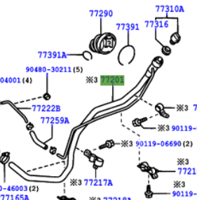 Toyota Estima T/L 1999-2006 Pipe Fuel Sub Assy - Toyota Parts Direct