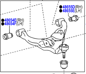 Toyota Land Cruiser 120 2002-2009 Front Suspension Lower Arm Sub-Assy ...