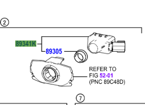 Toyota Highlander 2019- Ultrasonic, Front Corner Sensor - Toyota Parts ...