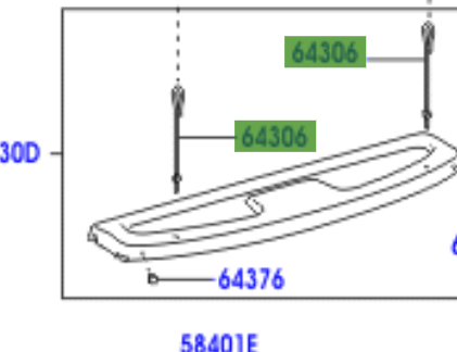 Toyota Yaris 2005-2011 Suspender Sub-Assy, Package Tray Trim - Toyota ...