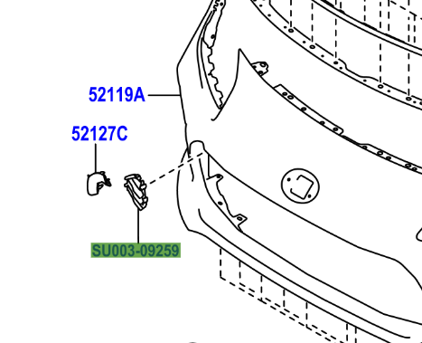 Toyota GR86 2022- Hardware Item SU003-09259 - Toyota Parts Direct