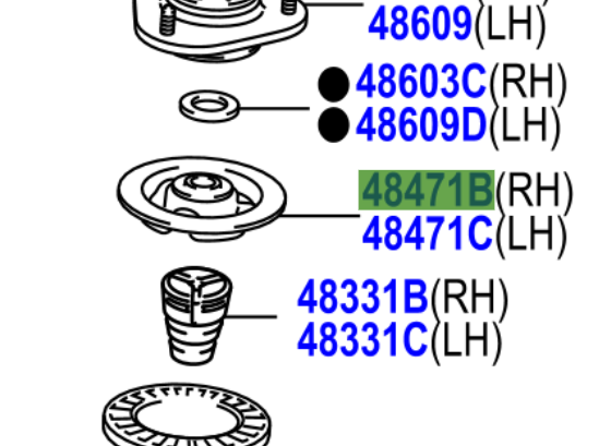 Toyota Auris/Hybrid 2012-2018 Seat, Front Coil Spring, Upper - Toyota ...
