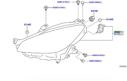 Toyota GR86 2022- Headlamp Unit RH - Toyota Parts Direct