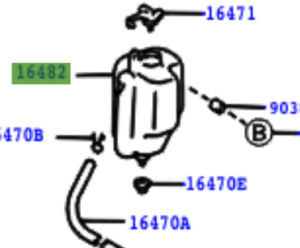 Toyota Avensis 1997-2003 Radiator Reserve Tank - Toyota Parts Direct