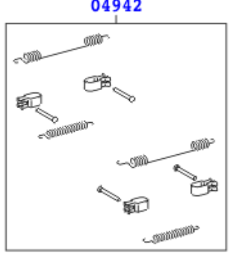 Toyota Yaris 2005-2011 Rear Brake Spring Kit - Toyota Parts Direct