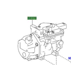 Toyota Yaris/Hybrid 2014-2020 Compressor Assy, W/Motor - Toyota Parts Direct