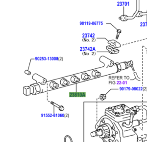 Toyota Hilux 2005-2012 Common Rail Assy - Toyota Parts Direct