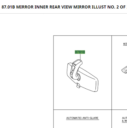 Toyota Yaris/Hybrid 2014-2020 Inner Rear View Mirror - Toyota Parts Direct