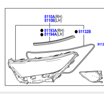 Toyota Rav4 2018- Headlamp Lens Sub-Assy LH - Toyota Parts Direct