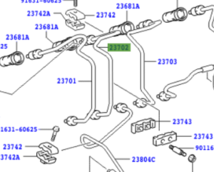 Toyota Hiace/Hiace S.B.V 1995-2011 Injection Pipe Assy No.2 - Toyota ...
