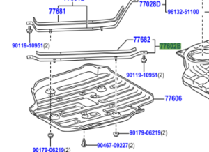 Toyota IQ 2008-2014 Band Sub-Assy, Fuel Tank, No.1 LH - Toyota Parts Direct