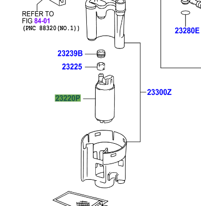 Toyota Rav4 2000-2005 Fuel Pump Assy - Toyota Parts Direct
