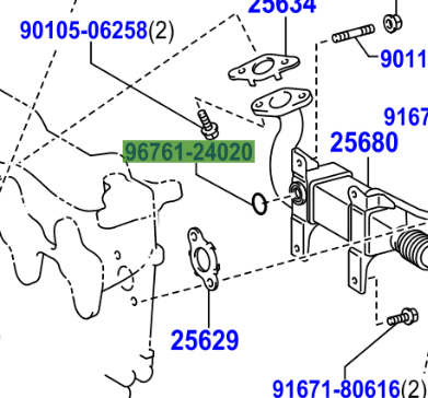 Toyota Rav4 2005-2012 O Ring 96761-24020 - Toyota Parts Direct
