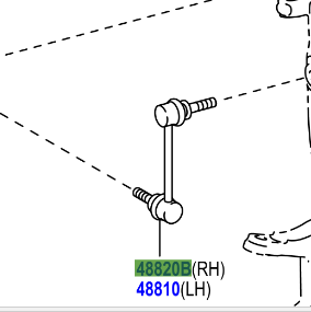 Toyota Land Cruiser Prado 2009-2017 Link Assy, Front Stabilizer, RH ...