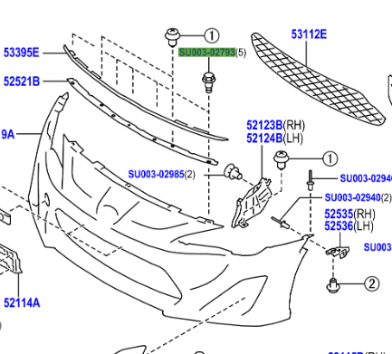 Toyota GT86 2012-2016 Bumper Retainer Clip - Toyota Parts Direct