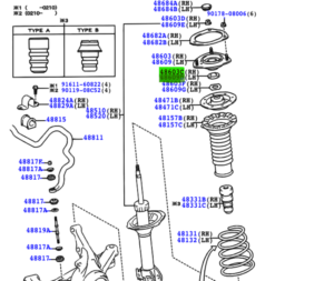 Toyota Yaris 2003-2005 Dust Seal for Front Suspension Support - Toyota ...