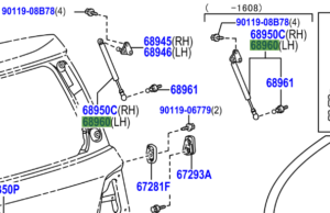 Toyota Land Cruiser 200 (2007-Present) Back Door Stay Assy (LH ...