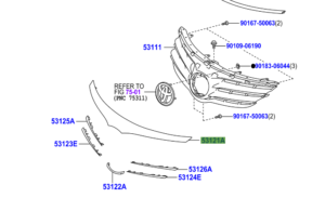 Toyota Avensis (2008-2028) Chrome Moulding - Radiator Grill - Toyota ...