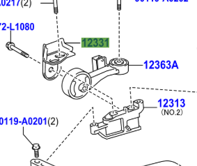 Toyota Camry 2011-2017 Engine Mounting Stay - Toyota Parts Direct