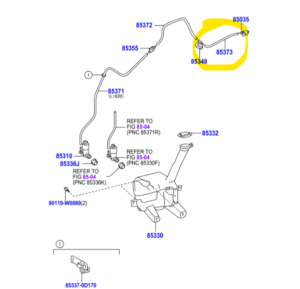 Toyota Yaris 2011-2014 Windscreen Washer Hose - Toyota Parts Direct