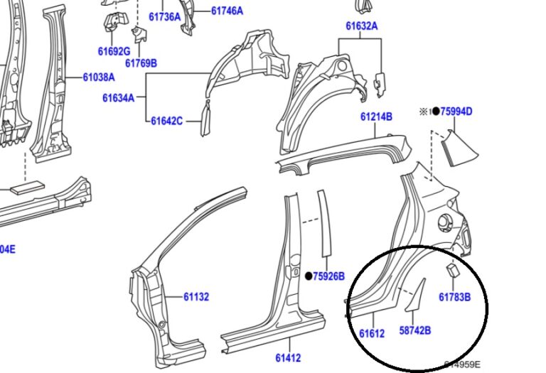 Toyota Yaris 2014-2020 L/H Quarter Panel Protector - Toyota Parts Direct
